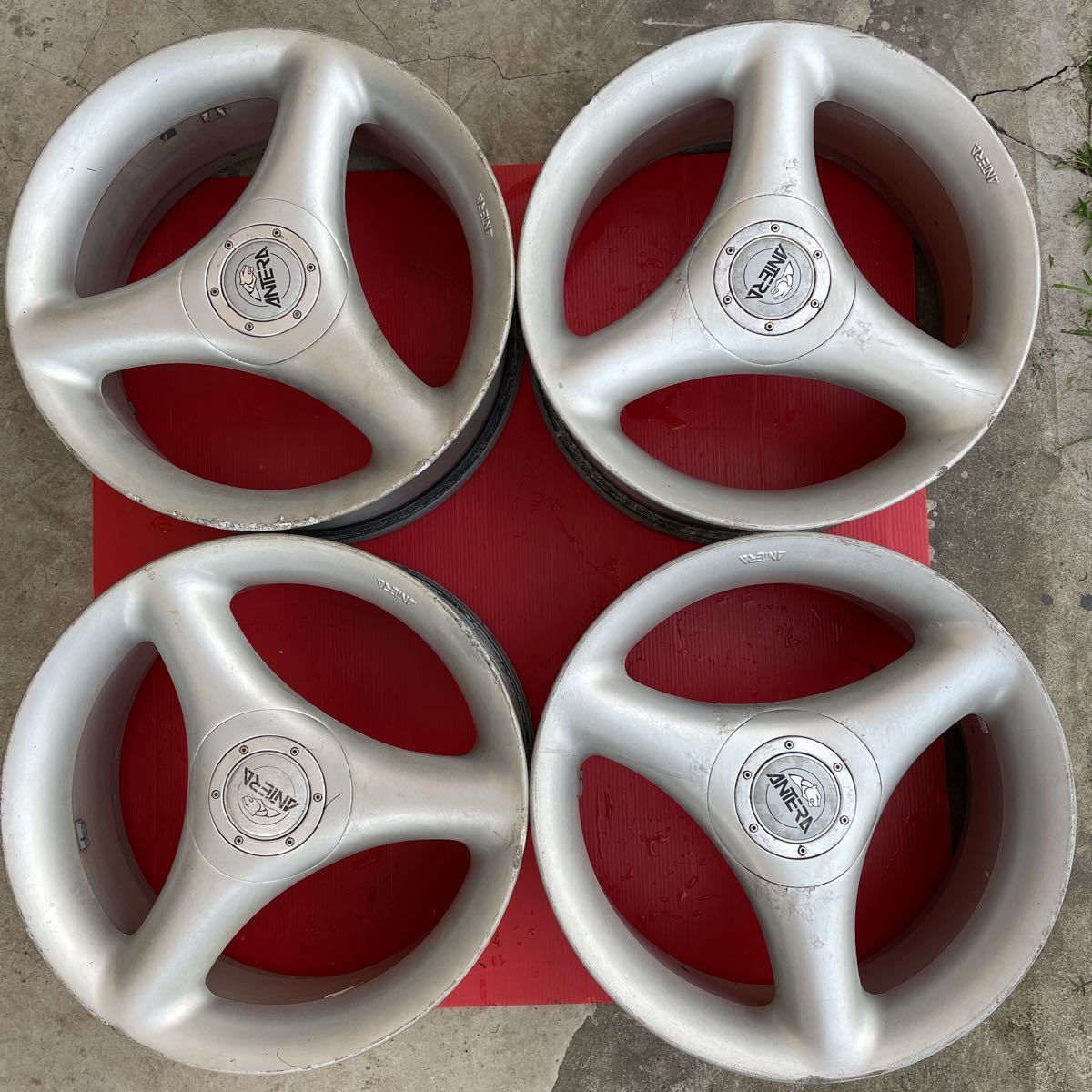 デッドストック ANTERA アンティーラ 109 当時物 17x7.5J H2 ET40/PCD/H4/ハプ経約：66mm傷汚れあり4本 ...