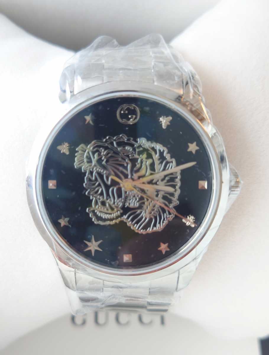 GUCCI 腕時計 Gタイムレス タイガー シルバー ブラック メンズYA1264125(男性用)｜売買されたオークション情報、yahooの ...
