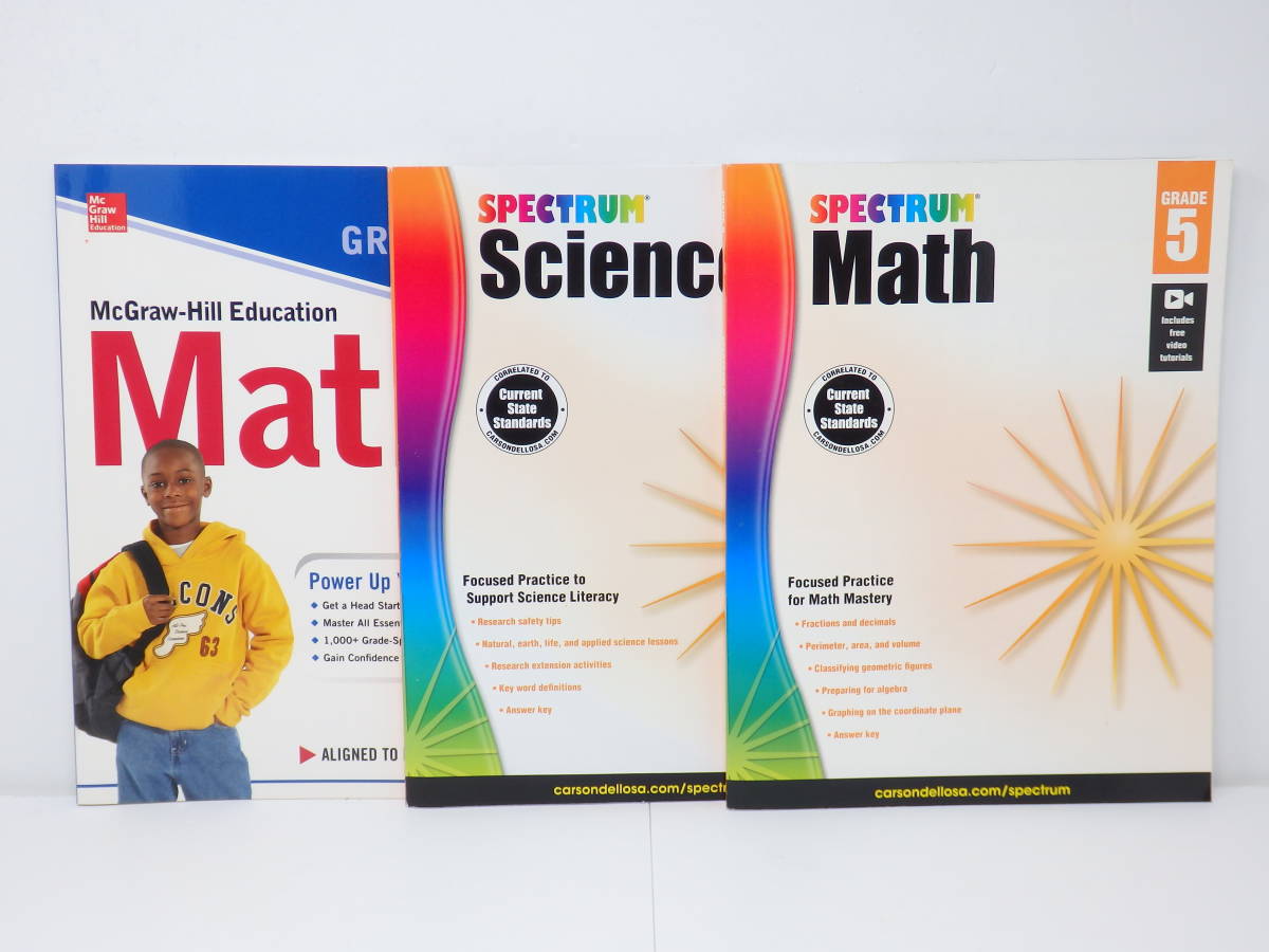 Spectrum Science Math Grade 5 McGraw-Hill Education セット 英語ワークブック ...