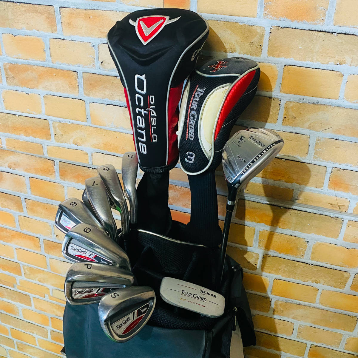 1円スタート 初心者 も飛ばす 絶対オススメ FREX-S TOUR GRIND/ツアーグラインド キャロウェイ ゴルフクラブセット キャディ ...