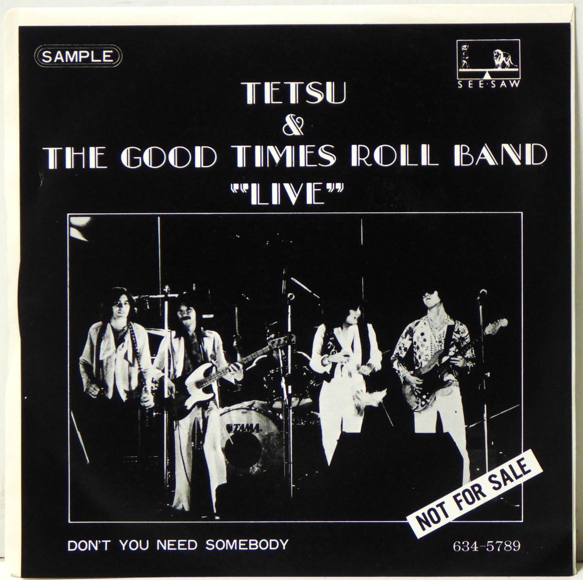 RARE プロモ盤 TETSU & THE GOOD TIMES ROLL BAND LIVE 山内テツ 桑名晴子 PROMOTION ...