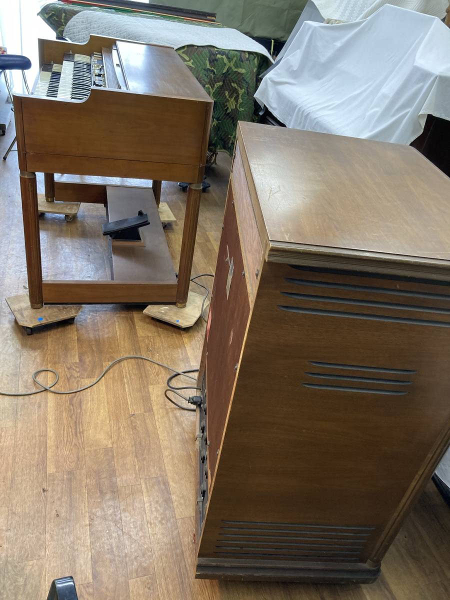 ハモンドオルガンB3000 レスリースピーカーHL722 セット ジャンク品 Hammond Organ B3000 LeslieHL-722 ...