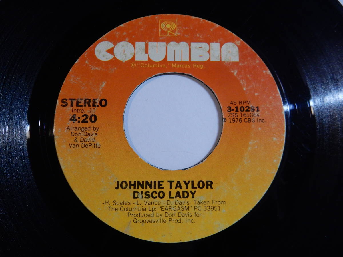 Johnnie Taylor Disco Lady / You're The Best In The World Columbia US 3 ...