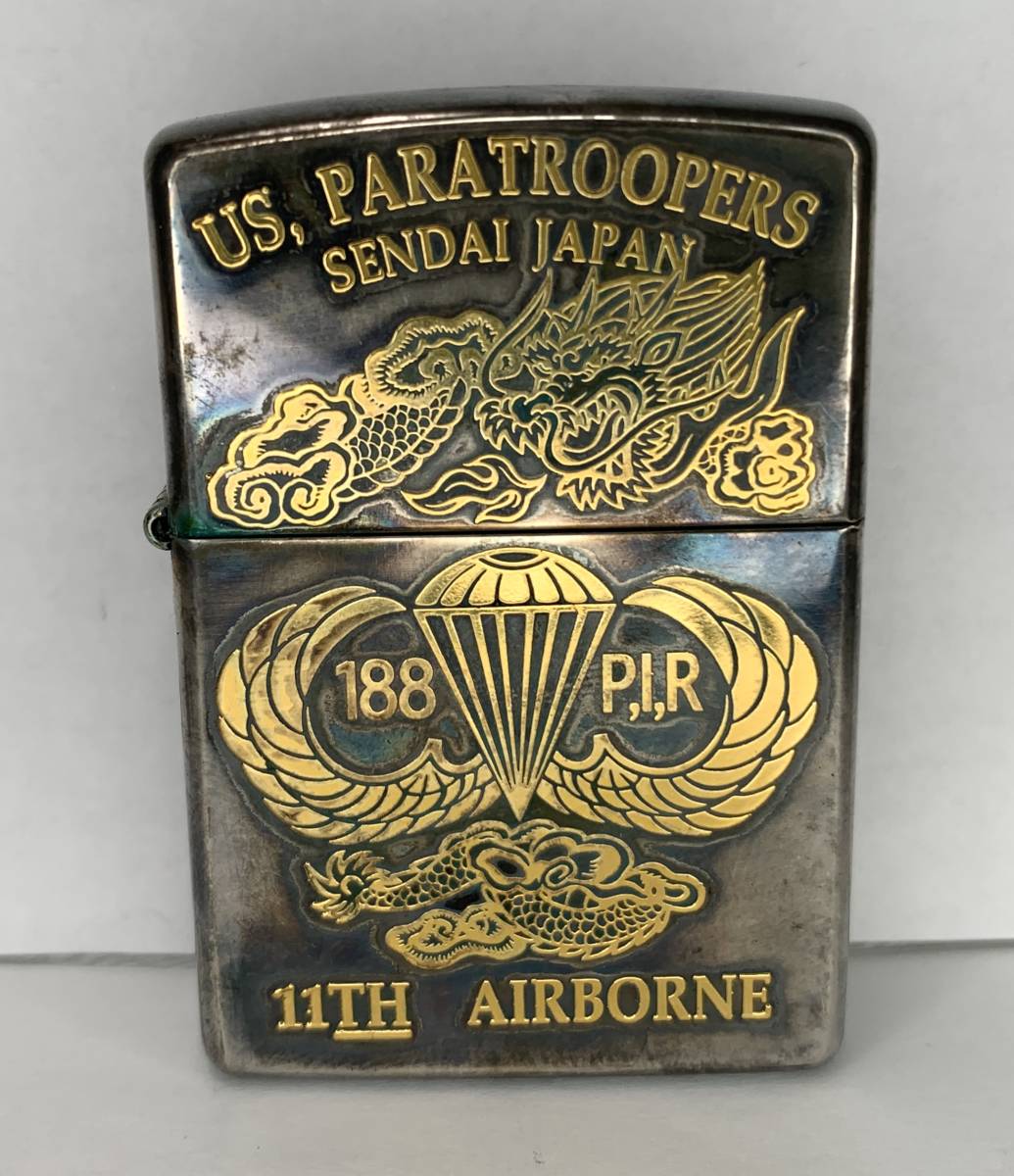 ZIPPO US PARATROOPERS SENDAI JAPAN 188 P I R 11th AIRBORNE ジッポ(ミリタリー ...
