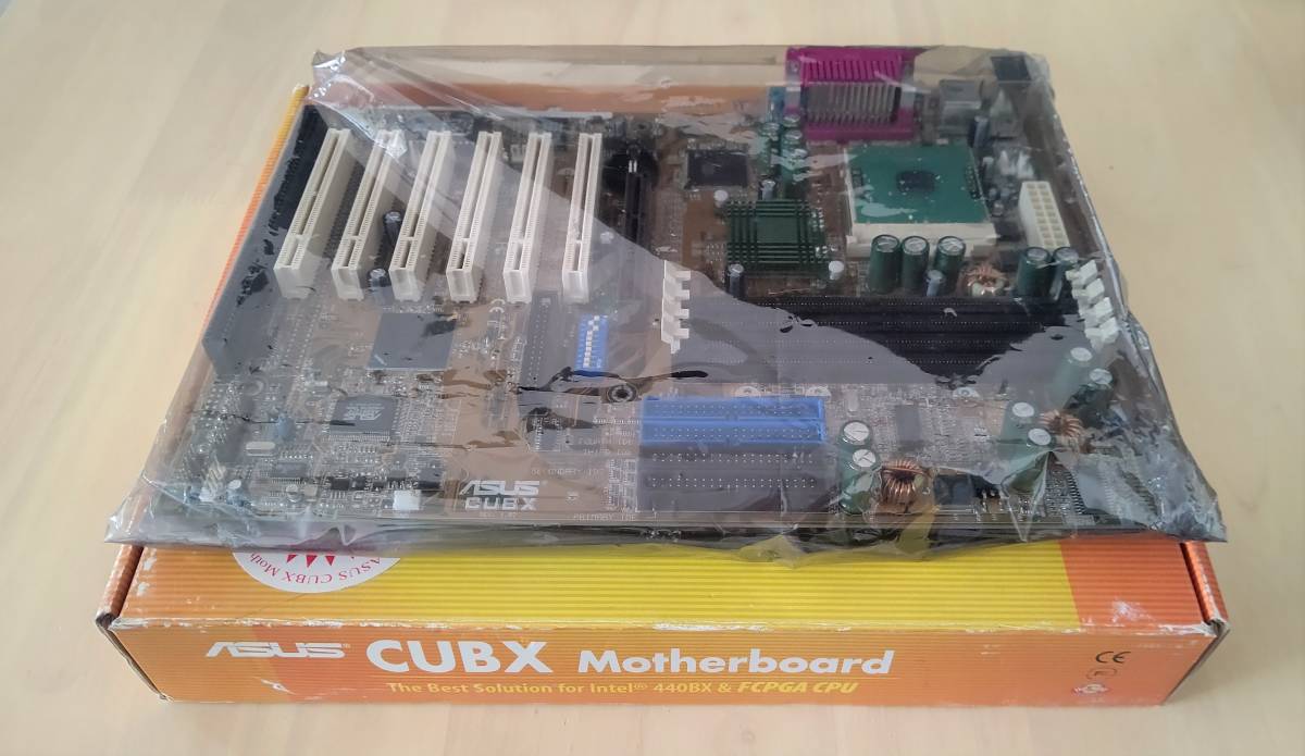 ジャンク ASUS CUBX Rev 1.02 Socket 370 440BX FC-PGA Celeron 1GHz SL5XQ AGP ...