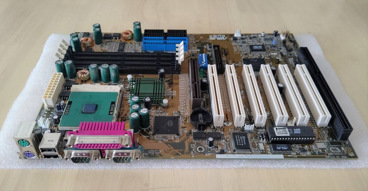ジャンク ASUS CUBX Rev 1.02 Socket 370 440BX FC-PGA Celeron 1GHz SL5XQ AGP ...