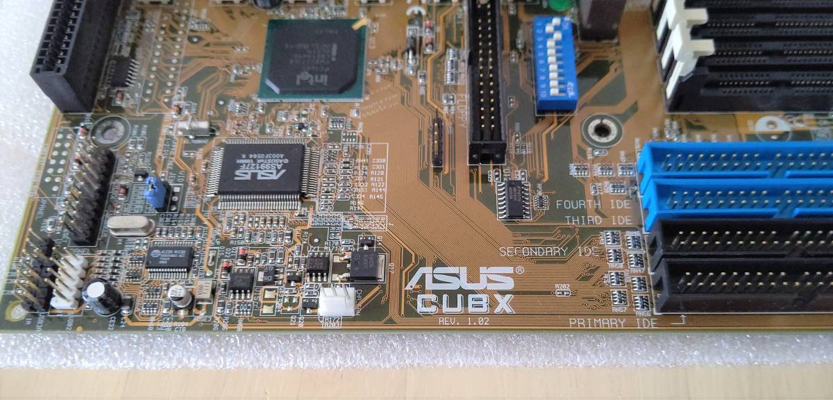 ジャンク ASUS CUBX Rev 1.02 Socket 370 440BX FC-PGA Celeron 1GHz SL5XQ AGP ...