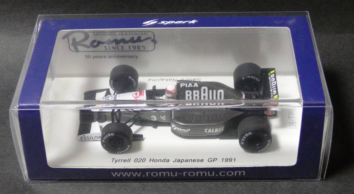 未展示 1/43 Spark 1991 Tyrrell 020 Honda Japanese GP #3 中嶋 悟 No.3 ティレル ホンダ ...