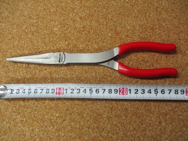 Snap-on スナップオン Long Reach 0°Needle Nose Pliers ロングリーチ ストレートニードルノーズプライヤー ...