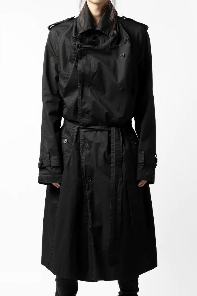 超 RUNDHOLZ DIP オーバー コート ブラック ランドホルツ トレンチ ミリタリー / rickowens drkshdw ...