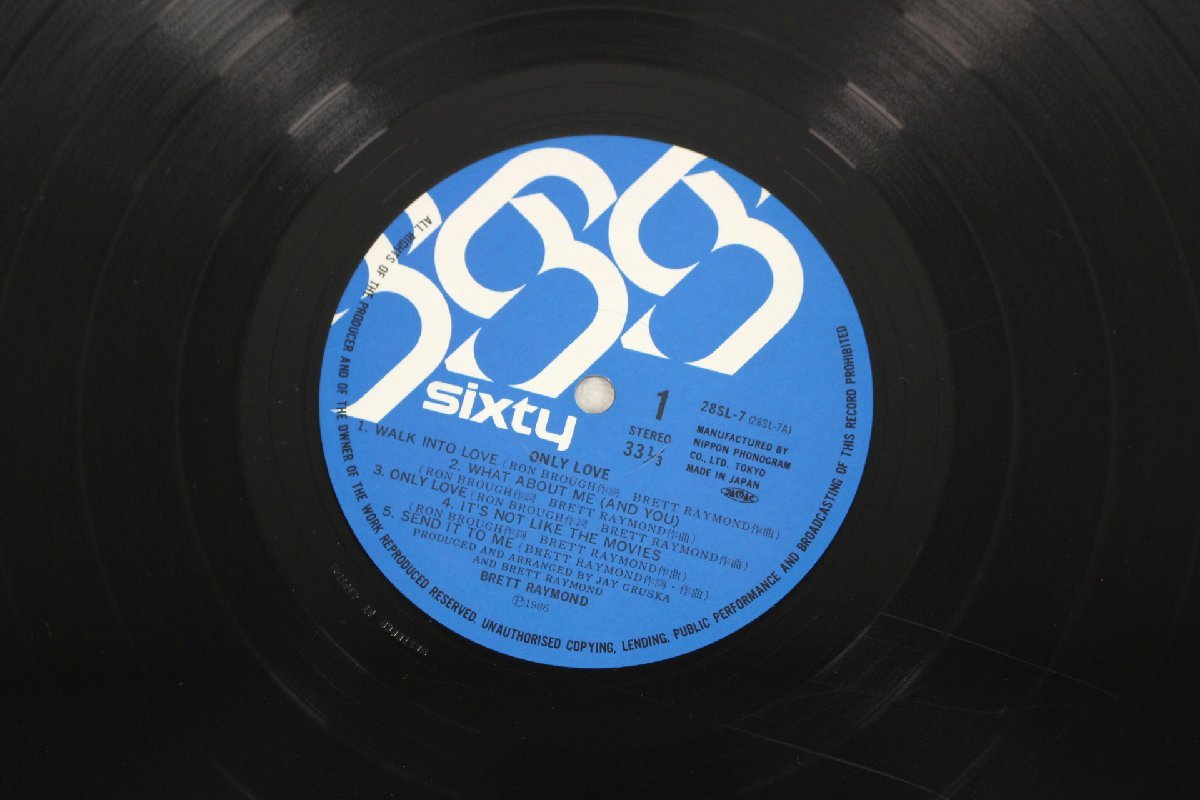 現状品 LP/レコード Brett Raymond Only Love アナログ盤 28SL-7/SixtyRecords ジャケット傷み 盤 ...