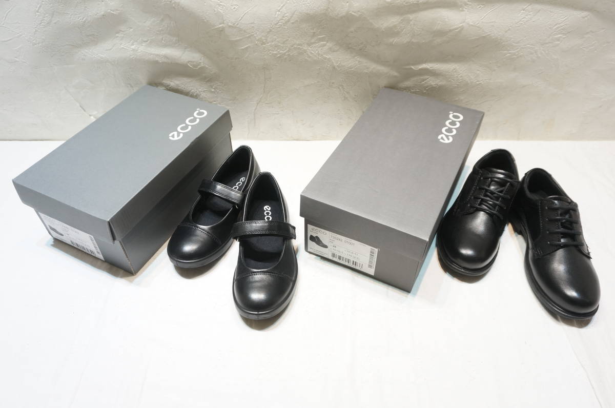 K14A 2足セット ecco エコー 女の子/男の子 フォーマルシューズ ECCO SkO A/S ELLI/COHEN サイズEU28 ...