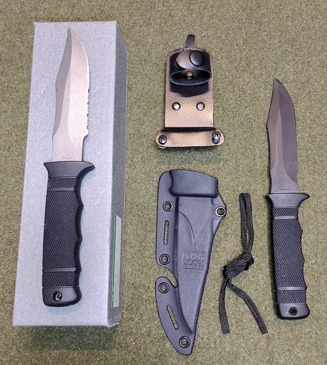 実物 旧型 SOG Seal Khydex Sheath ST-10M/K Knife ナイフ 海軍 marsoc devgru delta ...