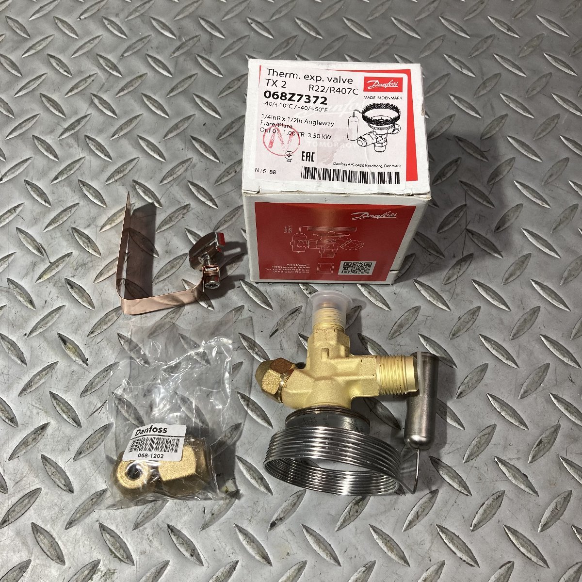 Danfoss/ダンフォス 温度膨張弁 TX2 R22/R407C 冷媒-40℃ +10℃ 1/4×1/2 068Z7372 品(建築材料 ...