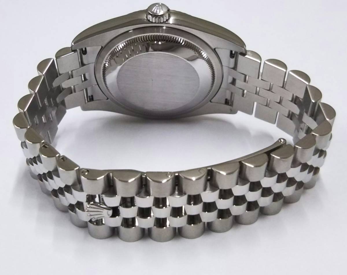 22年12月OH済 仕上 ロレックス デイトジャスト 116234 D番 自動巻 ホワイト メンズ ベルト約16cm 稼働品 ROLEX(本体)｜売買されたオークション情報、yahooの商品 ...