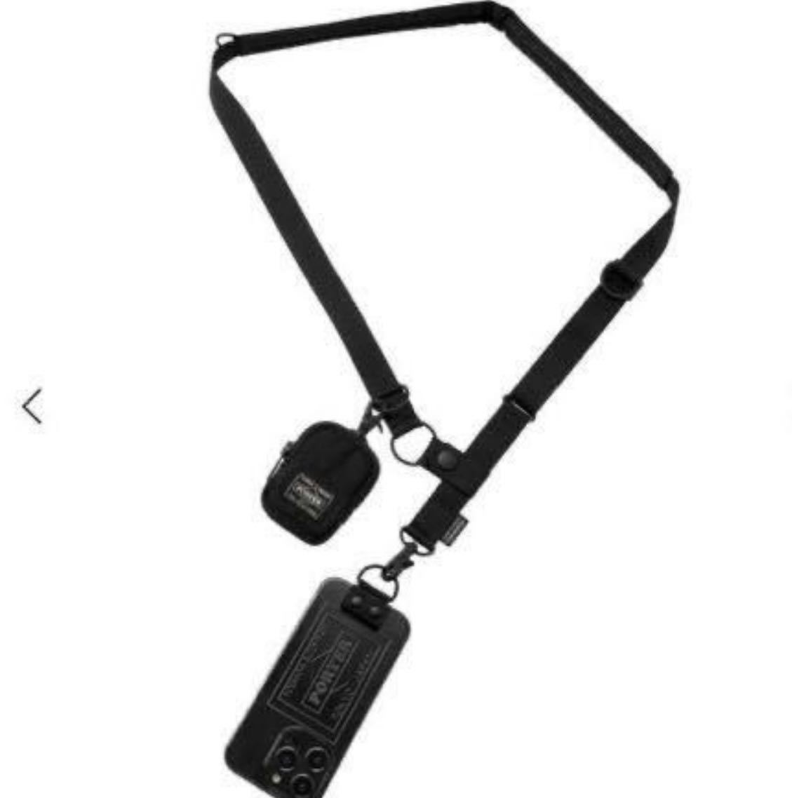 ポーター PORTER × Air Jacket 黒色 SHOULDER Air Jacket with POUCH for iPhone ...