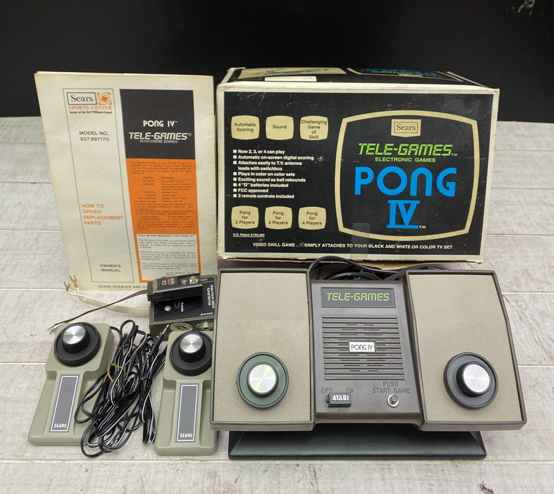 S-101 Atari社 Sears PONG Ⅳ TELE-GAMES ホームゲーム 昭和レトロ 家庭用TVゲーム エレクトロニクス アタリ ...