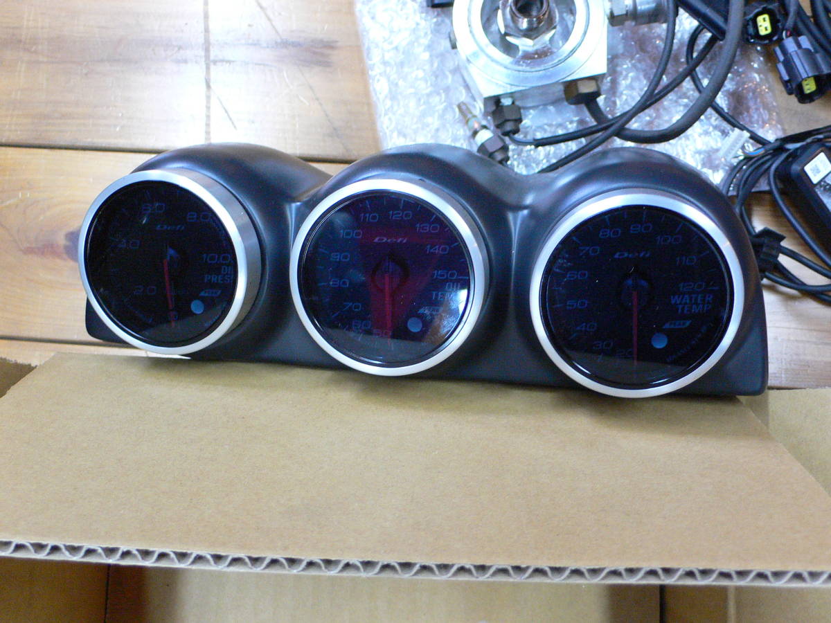 ホンダシビックタイプR社外3連メーター デフィー Defi FD2 FN2 FK8 EP3 DC2 DC5 EK9 DB8(追加メーター ...