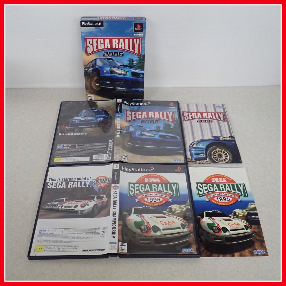 品 PS2 プレステ2 SEGA RALLY 2006 + SEGA RALLY CHAMPIONSHIP セガラリー 2006 + セガ ...