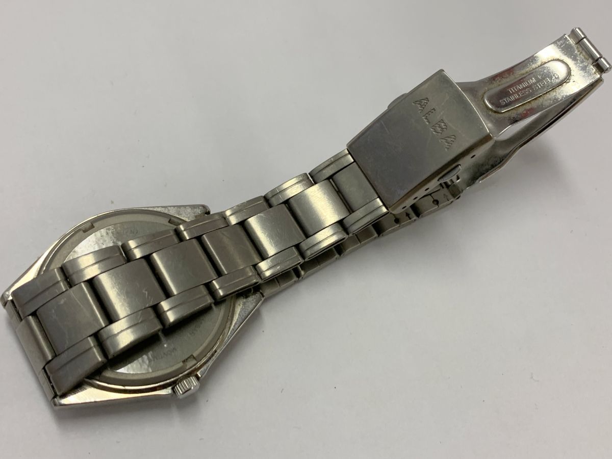 A450-G3-72 SEIKO セイコー ALBA アルバ VX43-0AG0 デイデイト チタニウム メンズ QUARTZ クオーツ 不動 ...