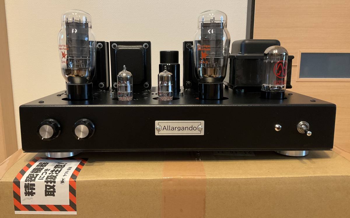 アラルガンド E-A3SS 2A3 真空管 アンプ Allargando ブラック キット 組立品 の真空管付属 TUNG SOL 12AX7 ...
