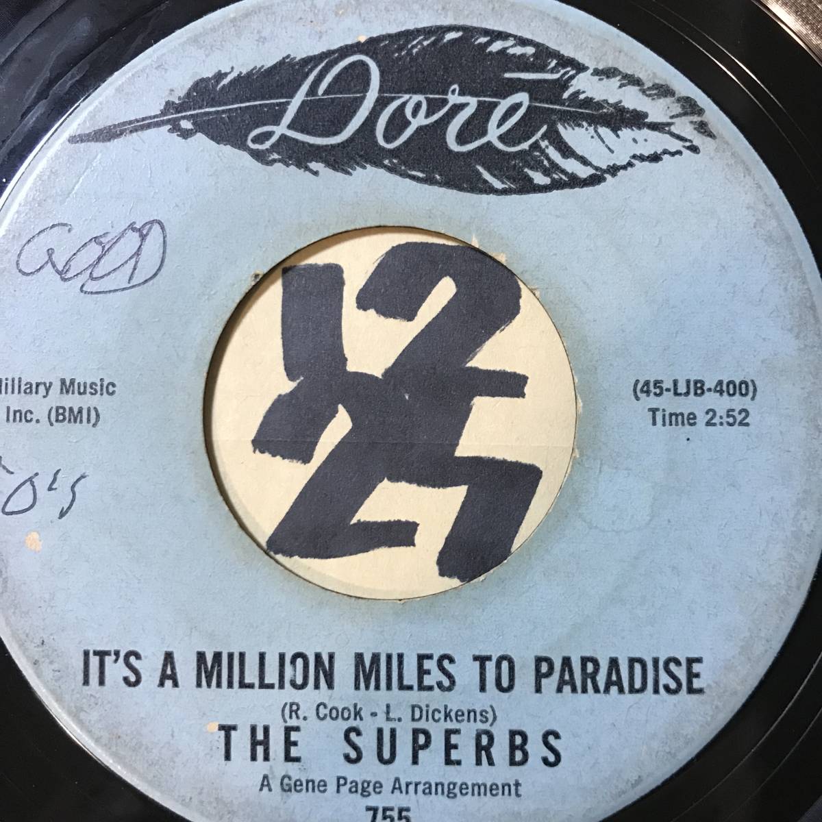 試聴 ジーン ペイジ編曲のDOO-WOP THE SUPERBS HE BROKE A YOUNG GIRL’S HEART / IT’S A ...