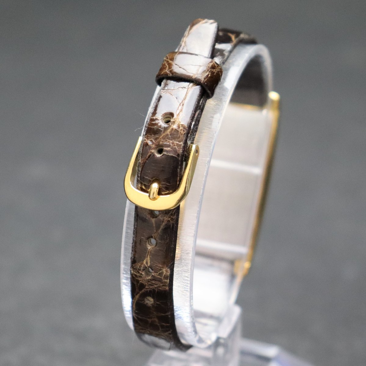 SEIKO ALBA セイコー アルバ ディズニー ミッキー＆ミニー Y150-5H60 クォーツ ダブルタイム スクエア ゴールドカラー ...