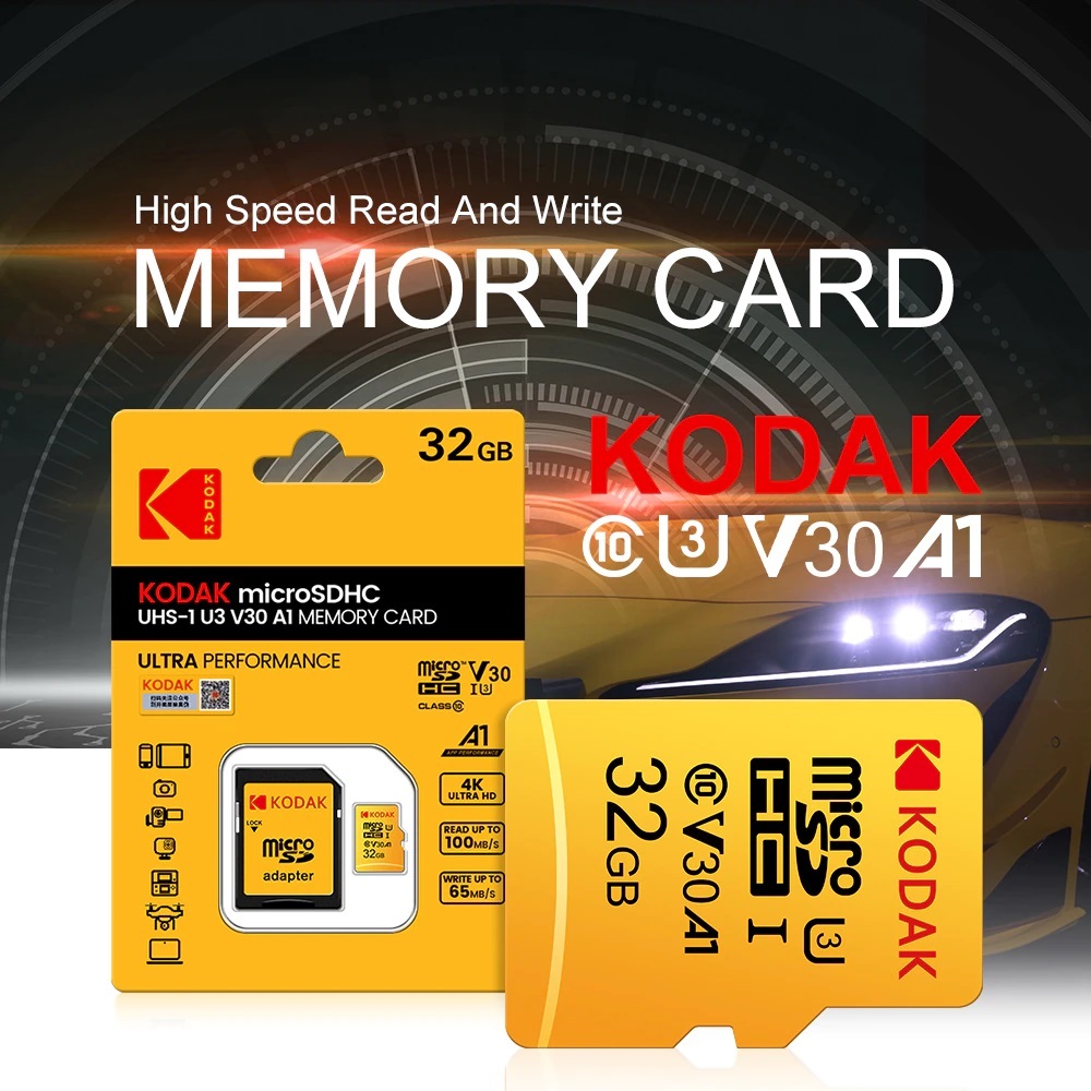 Kodak コダック Micro SDHC カード 32 GB U3 micro tf Card SD/TF Flash Card 32GB メモリー Card マイクロ SD for ...