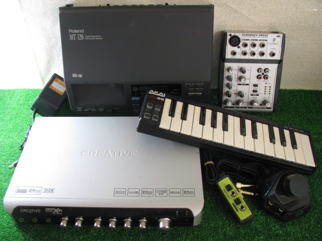 K9857/音源モジュール MIDIキーボードなど 6台/Roland MT120 CREATIVE SB1521 CT4800 AKAI ...