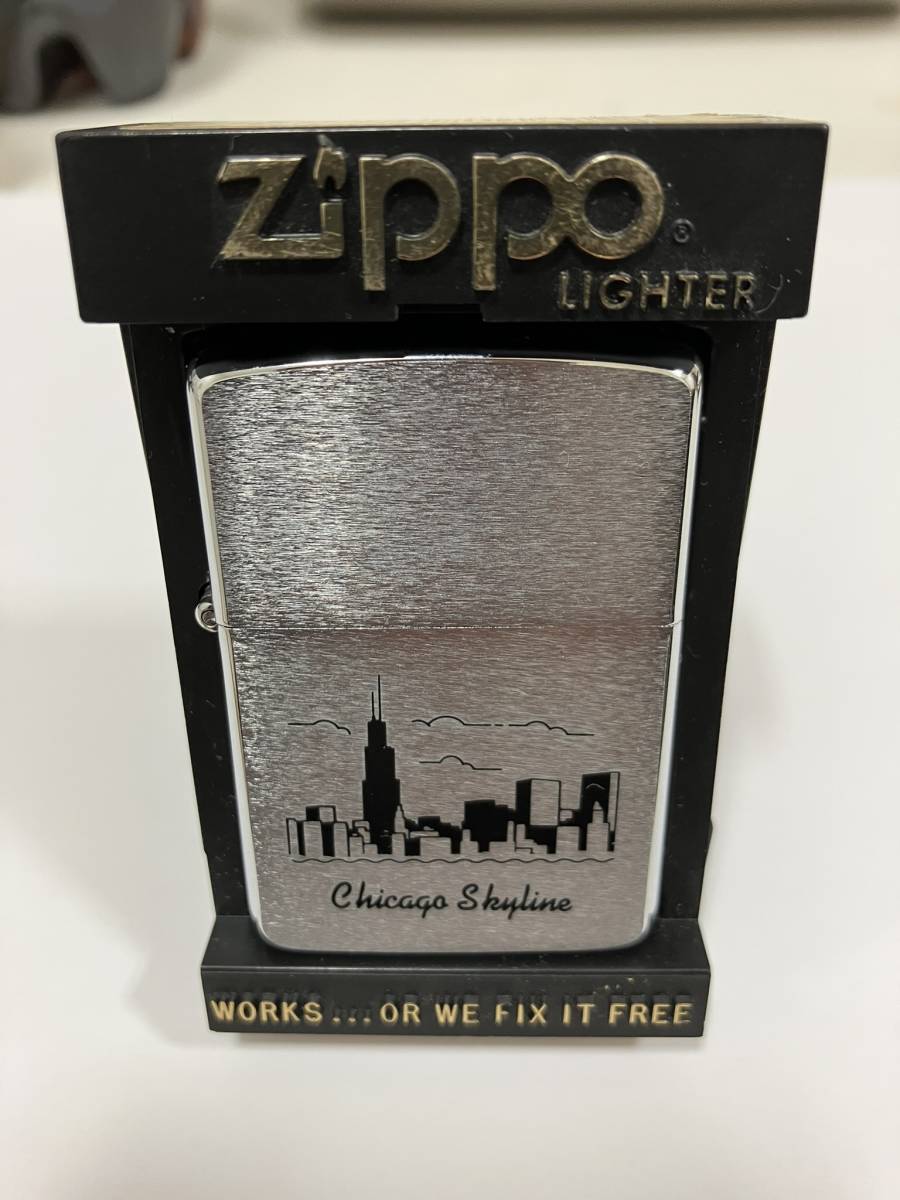 #11387 Zippo Zippo オイルライター MODEL #250 REG HIGH POLISH CHROME 柄入り 品 ...