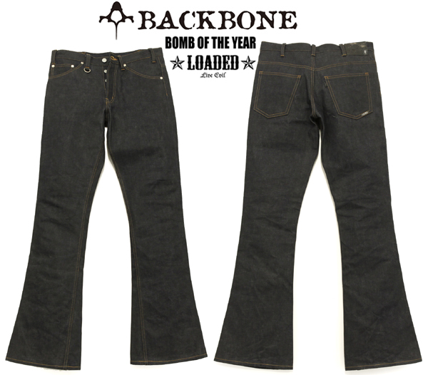 限定 BACKBONE×LOADED×BOMB 14oz ブーツカットデニム/極(バックボーン)｜売買されたオークション情報、yahooの商品情報をアーカイブ公開 - オークファン ...