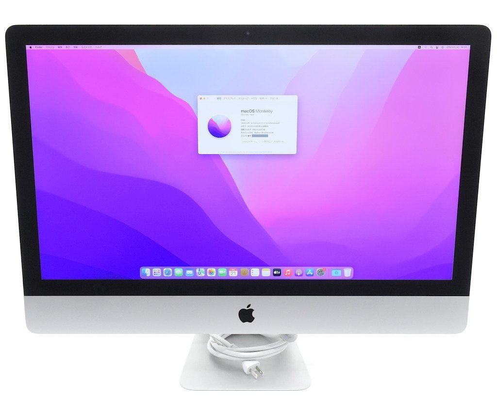 Apple iMac Retina 5K 27インチ 2017 Core i7-7700K 4.2GHz 32GB 2TB HDD 128GB ...