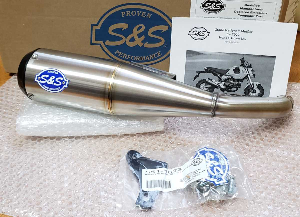 S＆S│グランドナショナル スリップオン｜GROM 21- │JC92│マフラー│新型 グロム(マフラー本体（社外）)｜売買されたオークション情報、yahooの商品情報をアーカイブ公開 ...