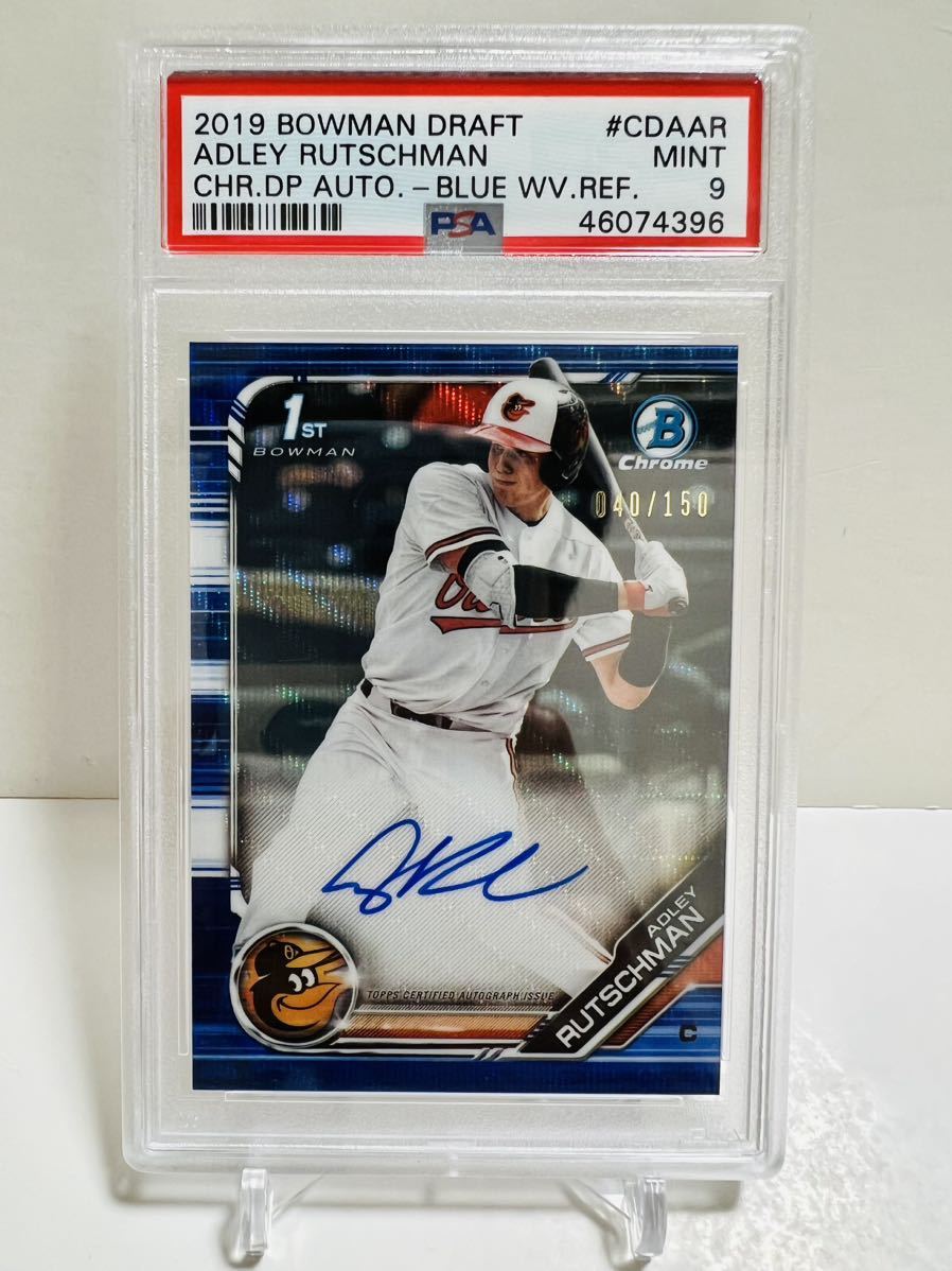 Hot 150シリ Adley Rutschman Auto 2019 Topps Bowman Chrome Draft Blue Wave ...