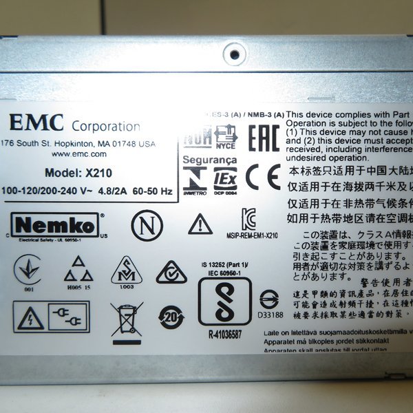1円スタート DELL EMC Isilon X210 スケールアウトNASストレージ Xeon E5-2407 V2 2.4GHz 4コア ...