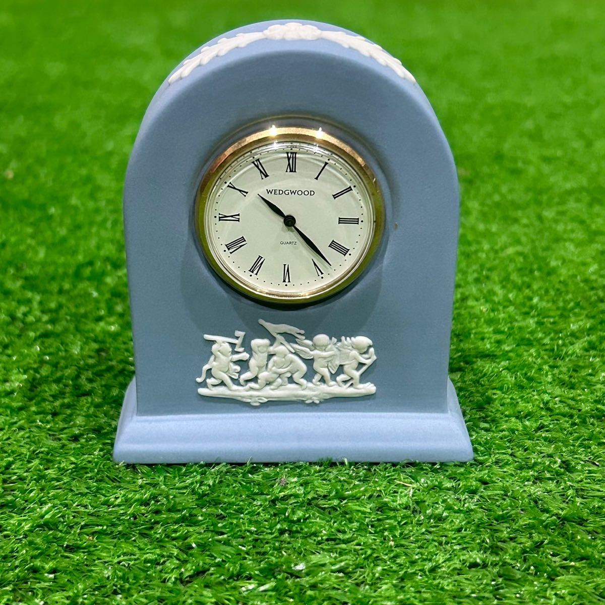 Wedgwood ウエッジウッド ジャスパーグリシャンクロック 置時計 置き時計 水色 動作未確認 ジャンク品 E124(ウェッジウッド)｜売買されたオークション情報、yahooの商品情報を ...