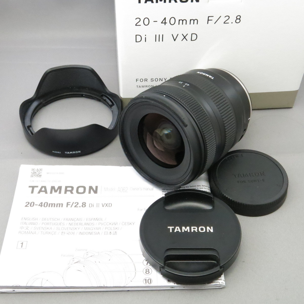 TAMRONタムロン ソニーE用20-40mmF2.8DiIII VXD A062 SONYソニーEマウント NO.6967(ソニー、ミノルタ ...