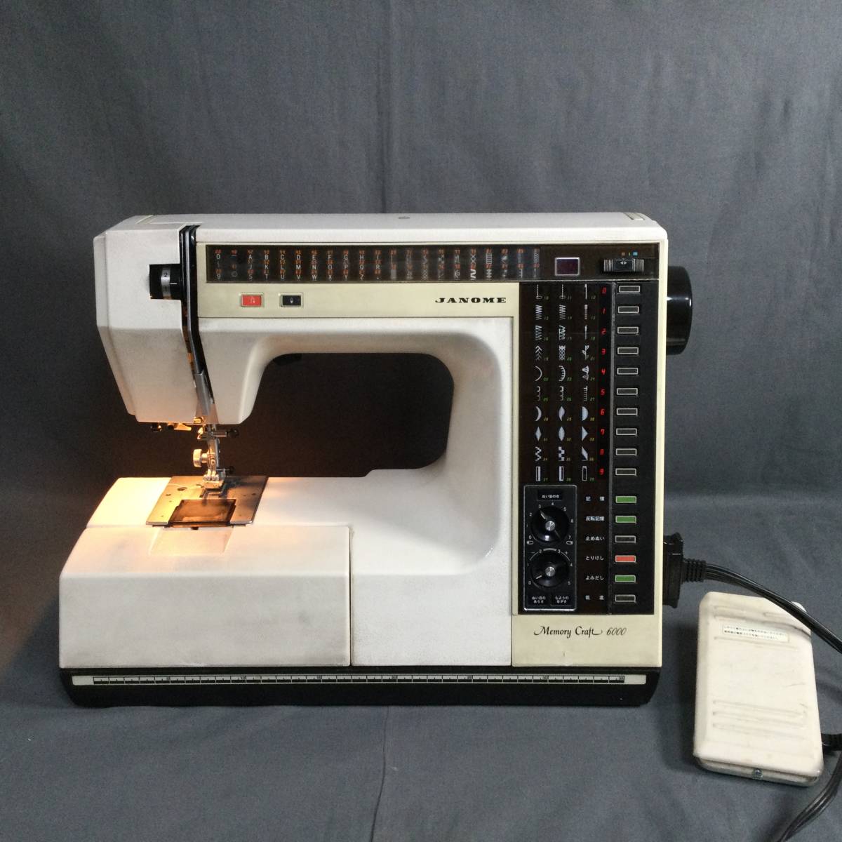 5504/25 GJ-50406 JANOME Memory Craft 6000 ジャノメ コンピューターミシン 通電確認済 動作未確認 ...