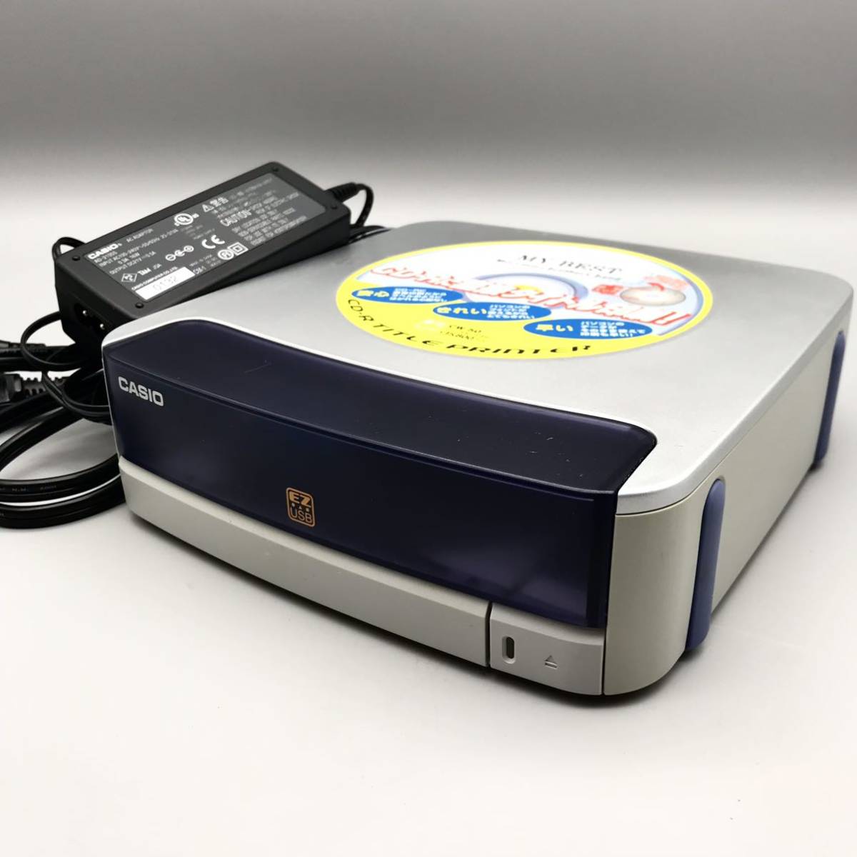 CASIO カシオ CD-R TITLE PRINTER CW-50 電源ケーブル付き CD タイトル プリンター パソコン PC EZ ...