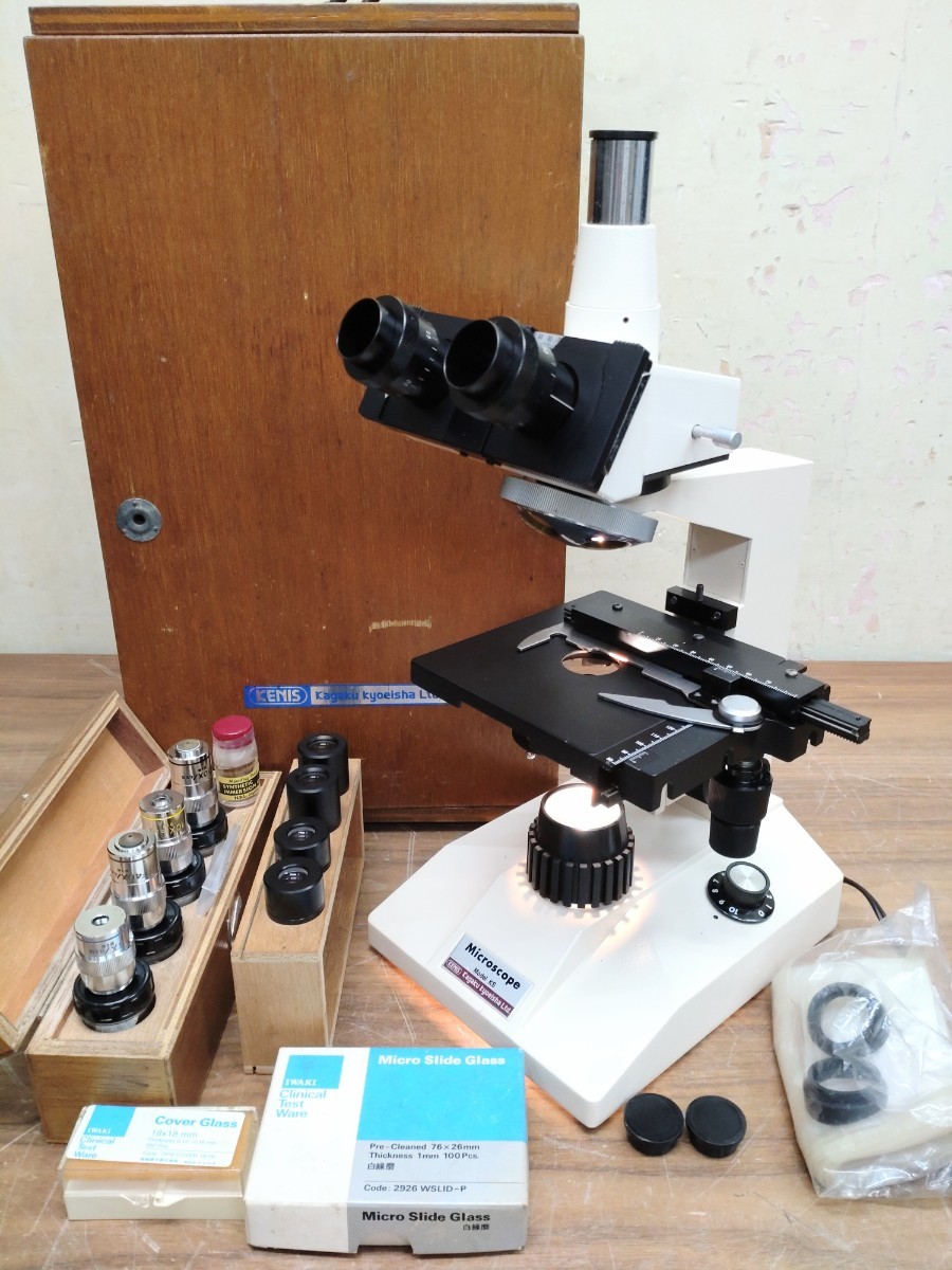 KENIS ケニス 生物顕微鏡 KS型 対物レンズ 接眼レンズ付き(顕微鏡)｜売買されたオークション情報、yahooの商品情報をアーカイブ公開 ...