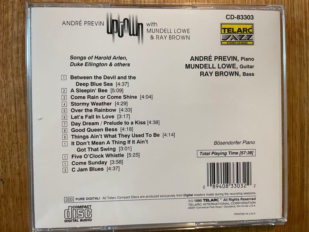 CD ANDRE PREVIN with MUNDELL LOWE & RAY BROWN / UPTOWN(ジャズ一般)｜売買されたオークション情報、yahooの商品情報をアーカイブ公開 ...