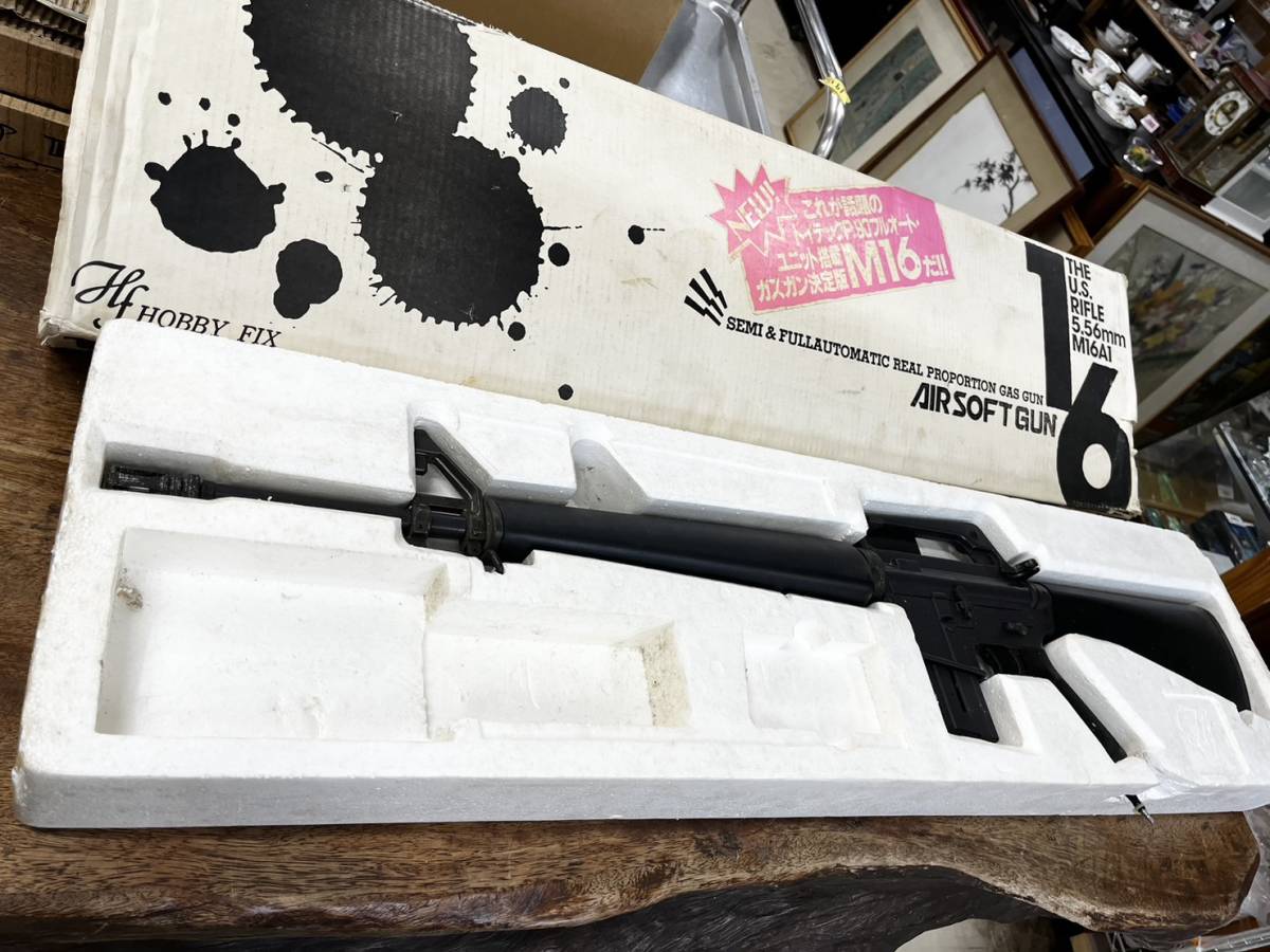 h1982 HOBBY FIX ホビーフィックス HF M16A1 5.56mm エアーソフトガン トイテックP90フルオート COLT 現状品(エアガン)｜売買されたオークション情報 ...