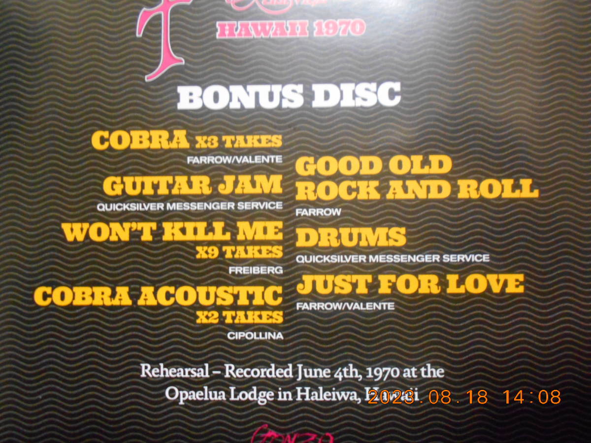 2枚組 ほぼ 1000枚限定盤 QUICKSILVER MESSENGER SERVICE / Hawaii 1970 クイックシルバー ...