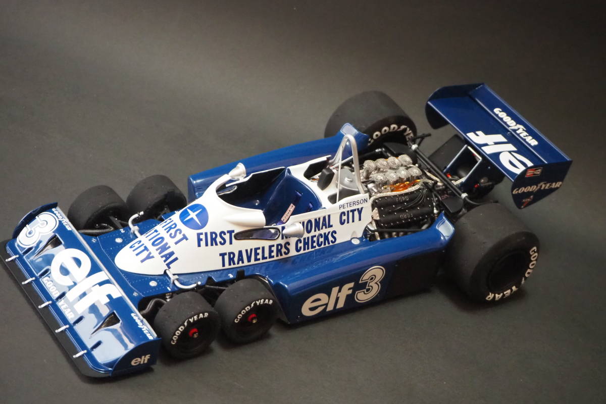 タミヤ 1/12 タイレル P34 1977 モナコGP 改修塗装済完成品 R ピーターソン TAMIYA Tyrrell P34 Ford Ronnie Peterson MONACO GP ...