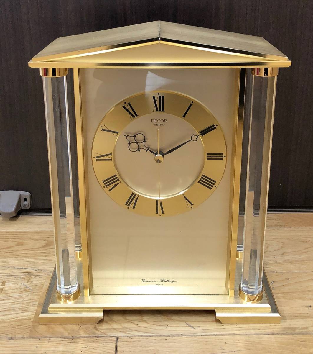 3177-1栃 SEIKO セイコー AZ 845 G DECOR WESTMINSTER-WHITTINGTON 置時計 クォーツ(一般 ...