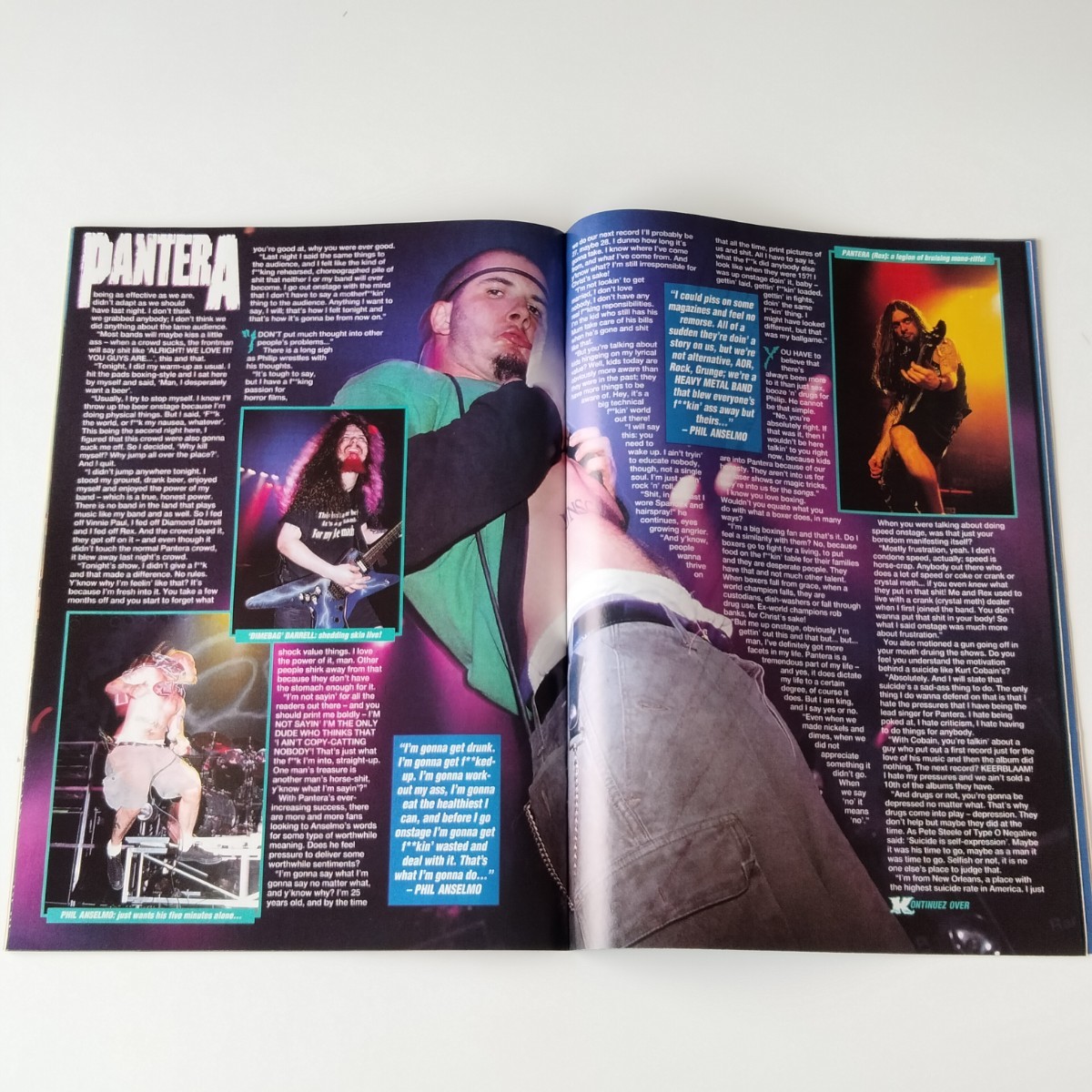 PANTERA/MOTLEY CRUE KERRANG NO.496 ケラング 1994年5月/パンテラ/モトリークルー/MEGADETH ...