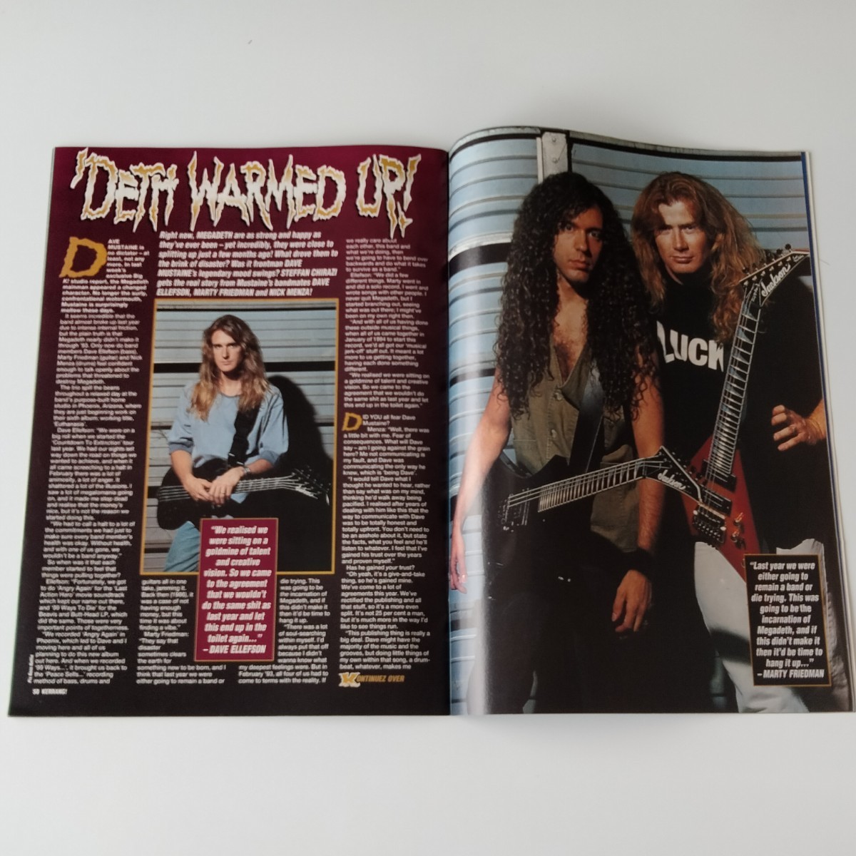 PANTERA/MOTLEY CRUE KERRANG NO.496 ケラング 1994年5月/パンテラ/モトリークルー/MEGADETH ...