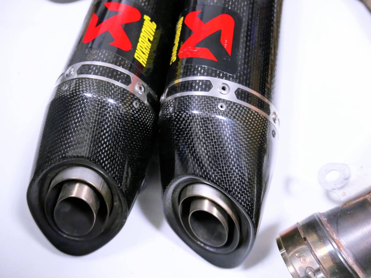 YZF-R1 4C8 2007-2008用 AKRAPOVIC アクラポビッチ チタン/カーボン スリップオンマフラー＆Yリンクパイプ ...