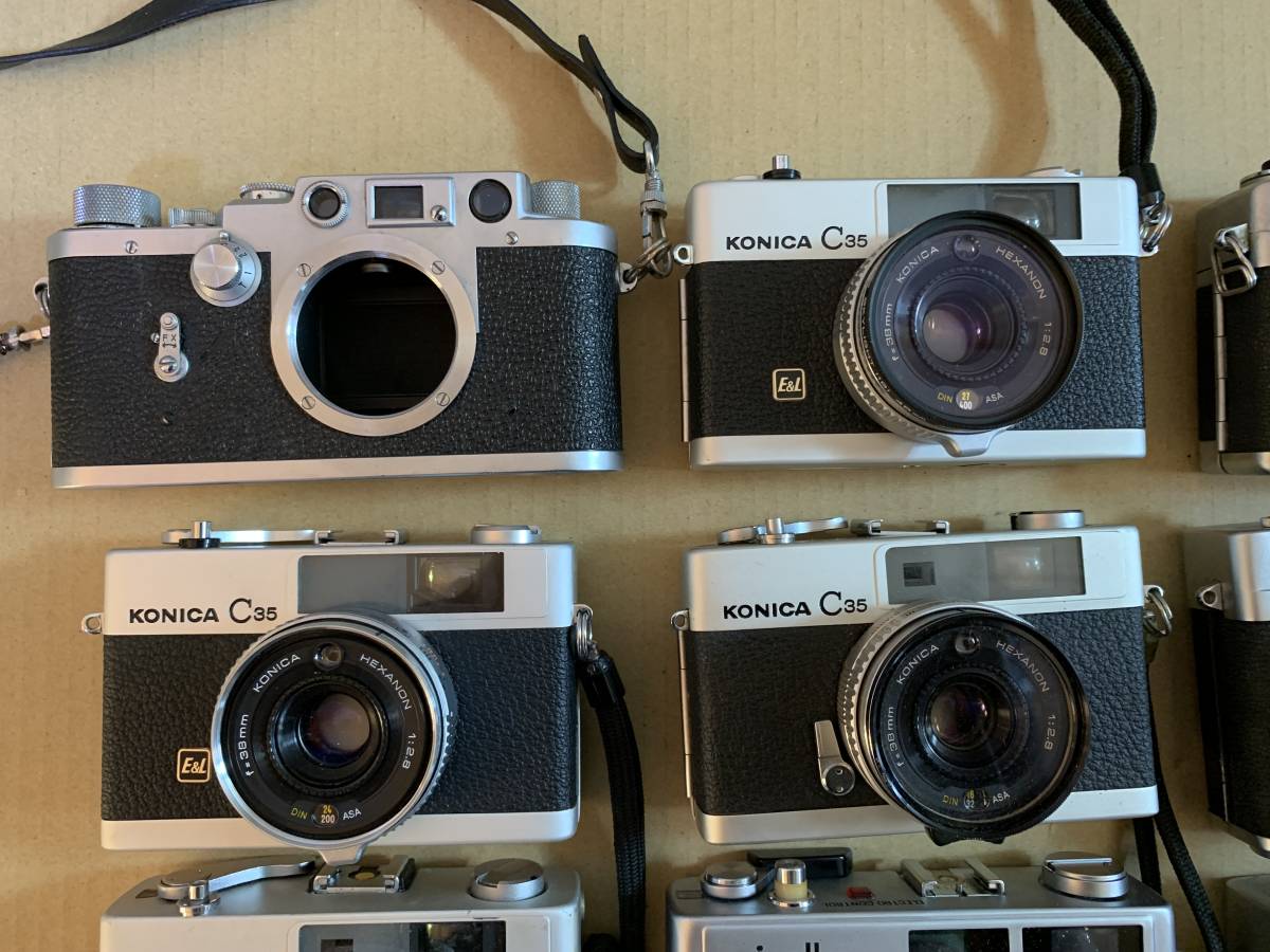 14個 Leotax/Canon Canonet G-III QL/Konica C35/MINOLTA 16MG-S/16QT/HI-MATIC/フィルムカメラ 大量 まとめて ジャンク ...