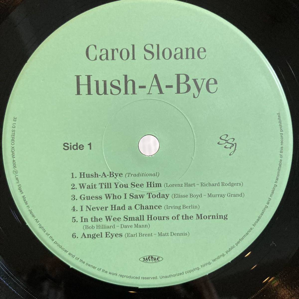 オリジナル盤 CAROL SLOANE - HUSH-A-BYE / シナトラ ソサエティ / XQAM4006 / Bill Finegan ...